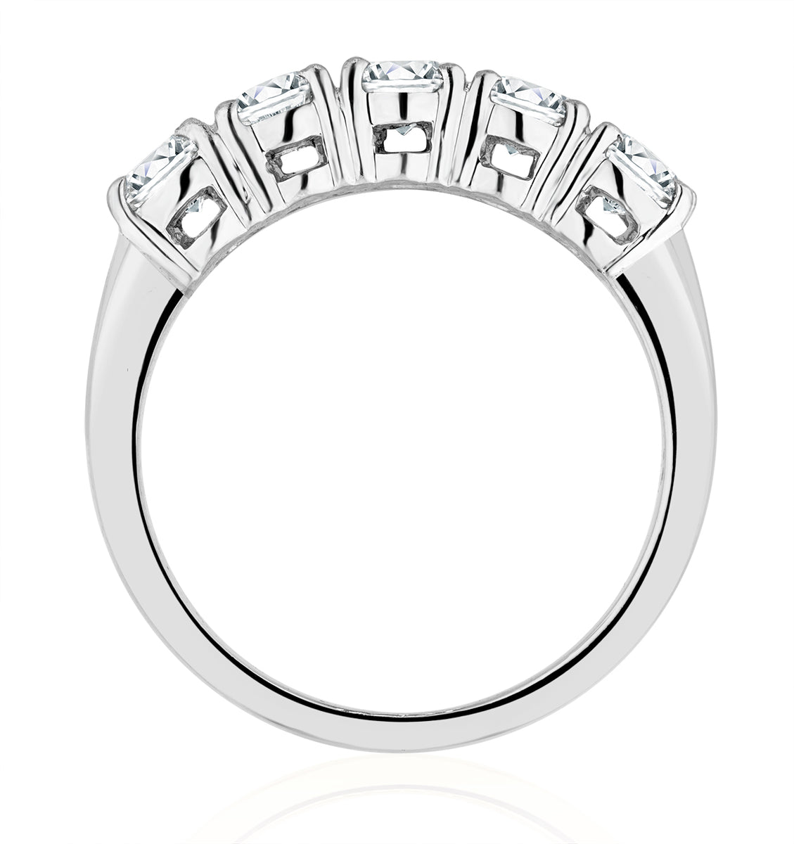 Chloe Platinum 5 Stone Diamond Eternity Ring 1.50CT G/VS – The Diamond ...