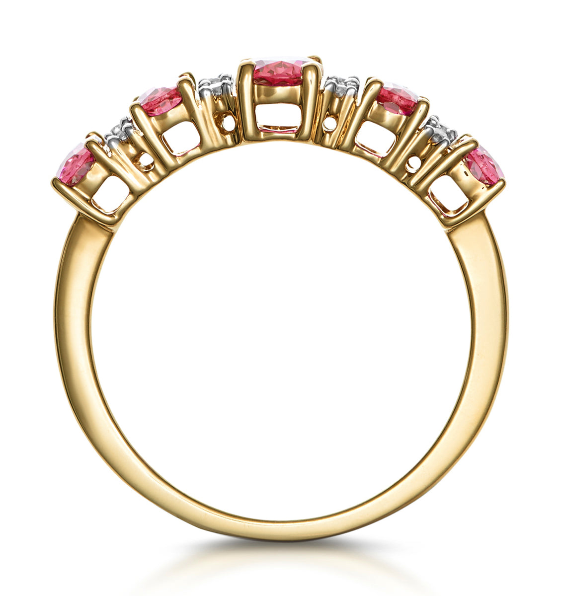 1.85ct Ruby and Diamond Eternity Ring in 18K Gold - Asteria Collection ...