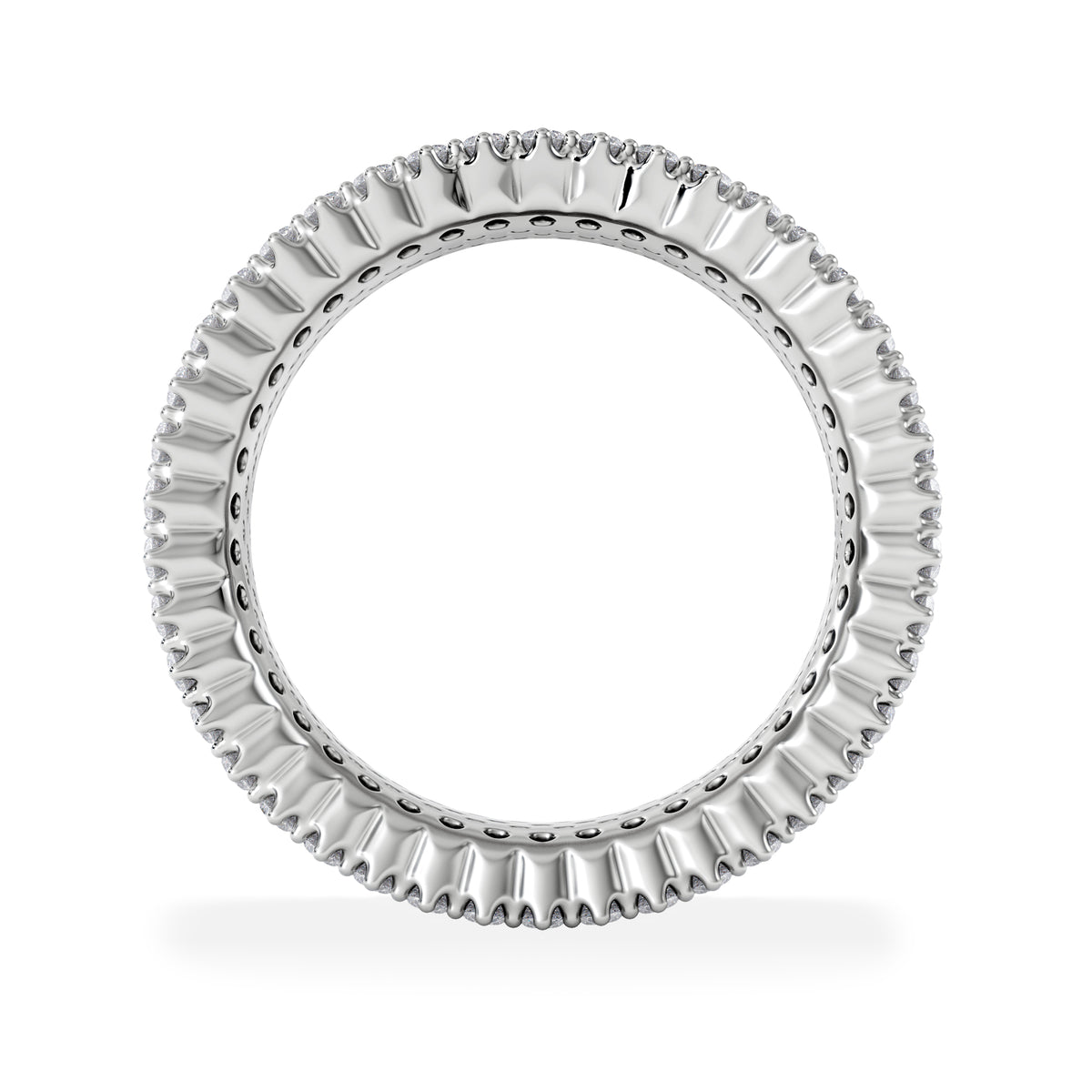 Jasmine Lab Diamond Pave Eternity Ring 3.00ct G/VS in 18K White Gold ...