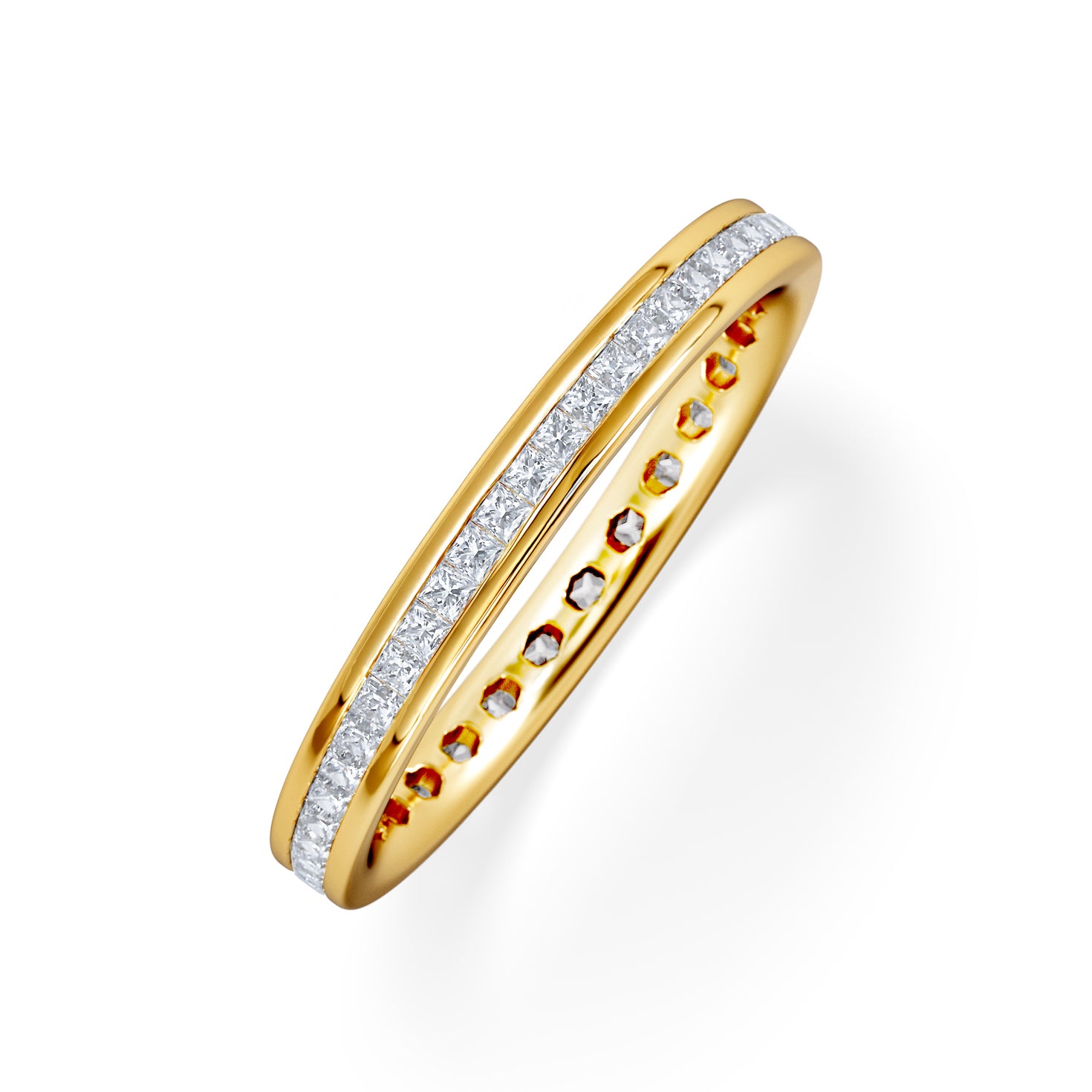Eternity Ring Lauren 18K Gold Diamond 0.50ct H/Si – The Diamond Store