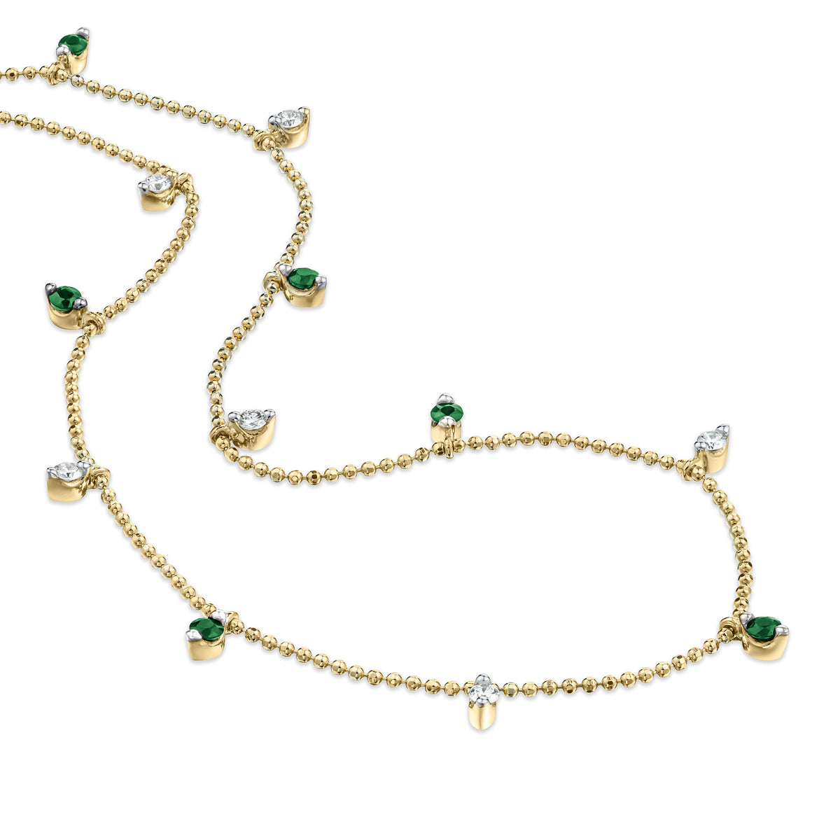 Emerald and Diamond Necklace in 18K Gold - Vivara Collection – The ...