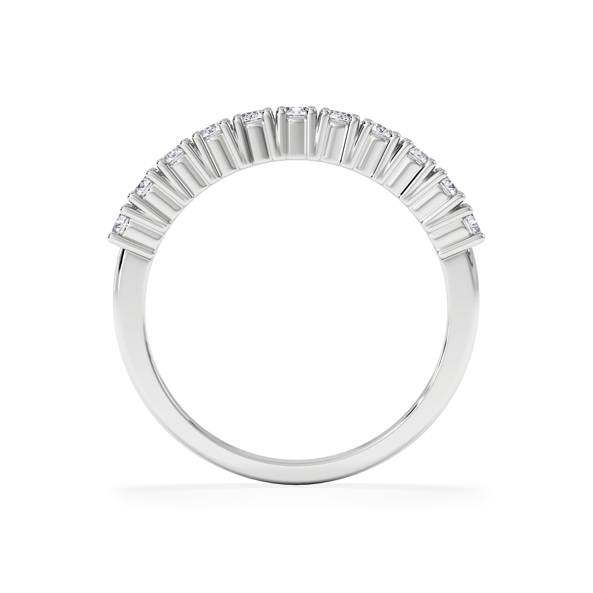 Twilight Lab Diamond 0.50ct H/SI Half Eternity Ring 9K White Gold – The ...