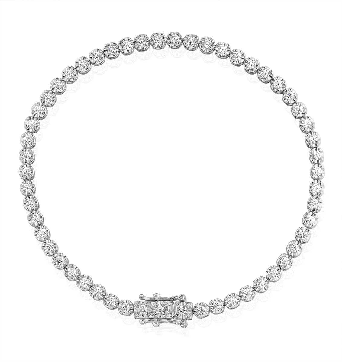 1.50ct Lab Diamond Bracelet 4ct Look 9K White Gold – The Diamond Store