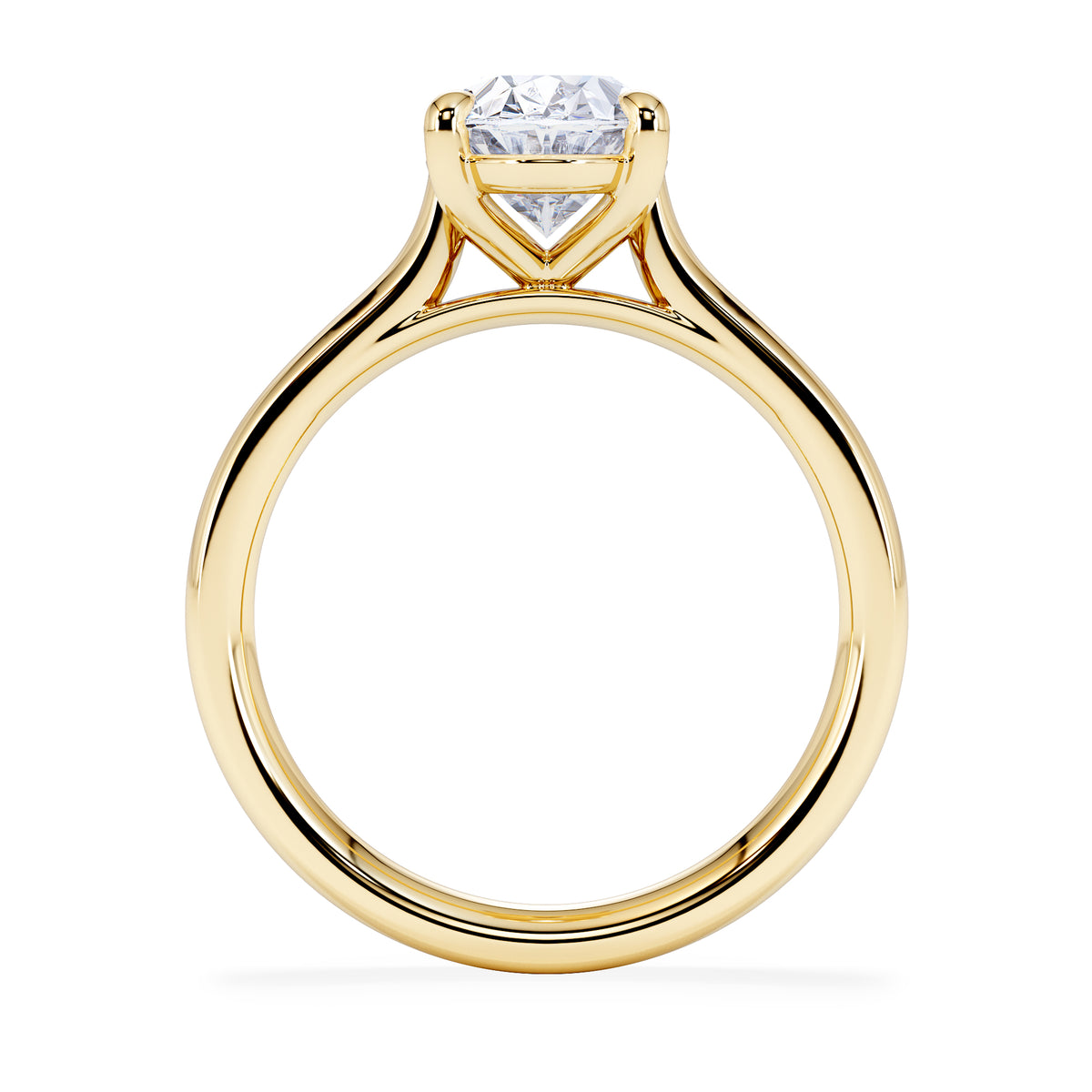 Amora Oval 2.00ct Lab Diamond Engagement Ring F/VS1 Set in 18K Gold ...