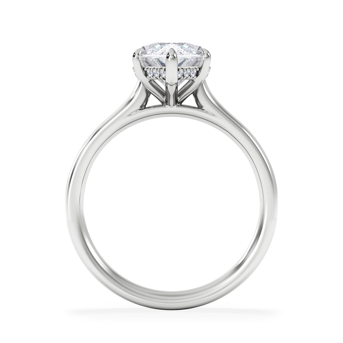 Amora Marquise 3.11ct Hidden Halo Lab Diamond Engagement Ring G/VS Set ...
