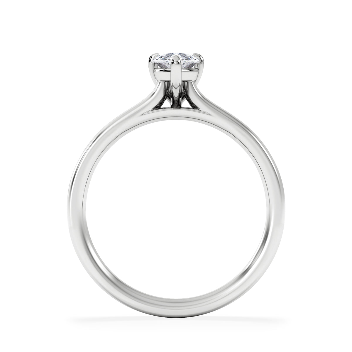 Amora Pear 0.50ct Diamond Engagement Ring F/VS Set in 18K White Gold ...