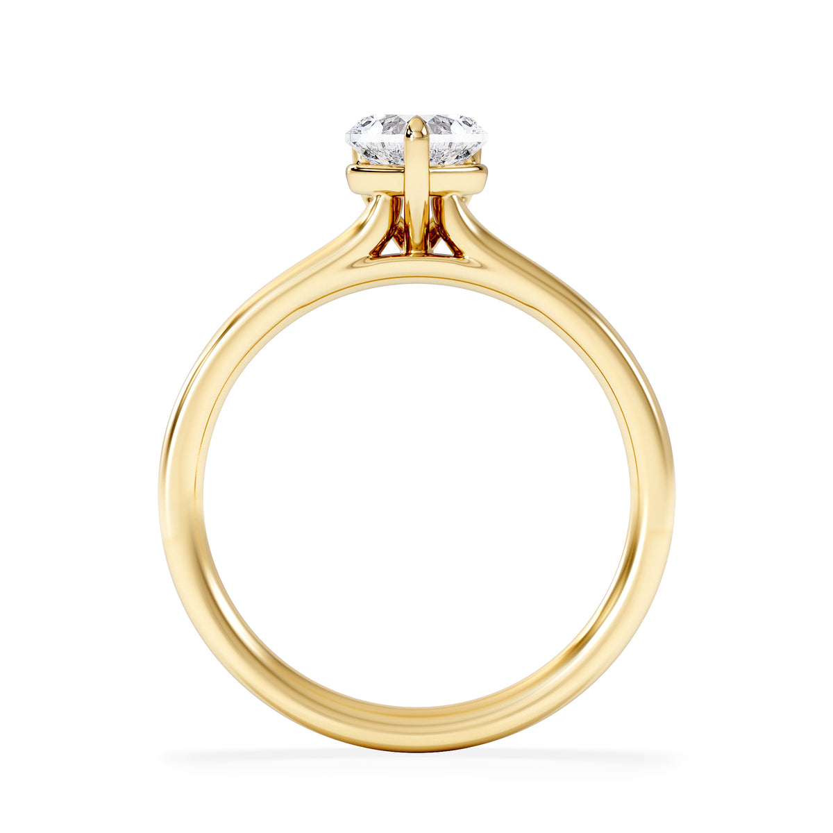 Amora Heart 0.50ct Diamond Engagement Ring F/VS Set in 18K Gold – The ...