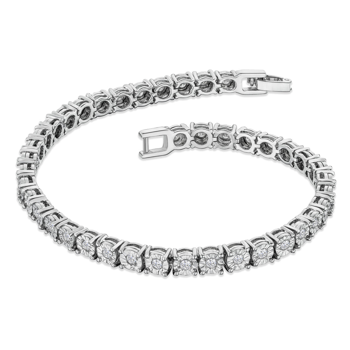 Silver Diamond Set 1.00ct Tennis Bracelet – The Diamond Store