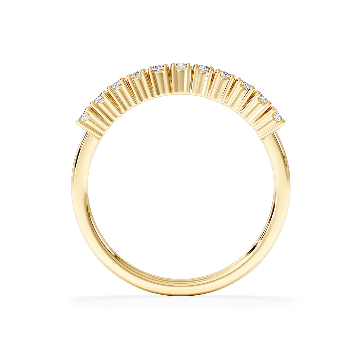 Twilight Lab Diamond 0.30ct H/SI Half Eternity Ring in 18K Gold Vermeil ...