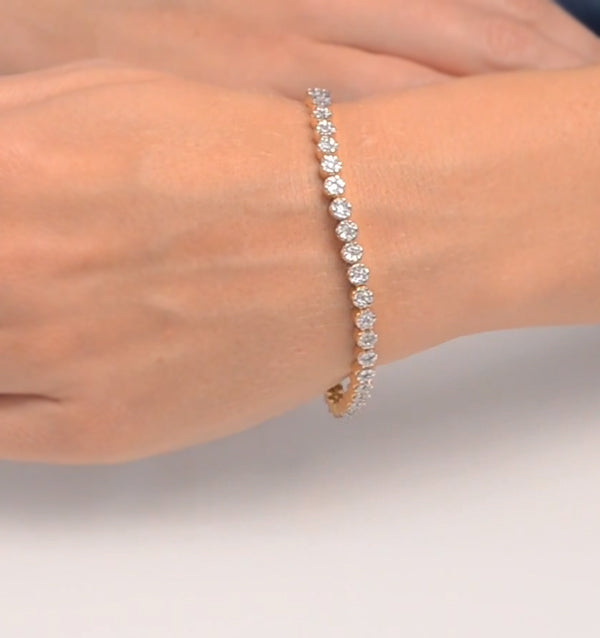 Ava Diamond Cluster Bracelet 3.00ct H/Si Quality set in 18K White Gold ...